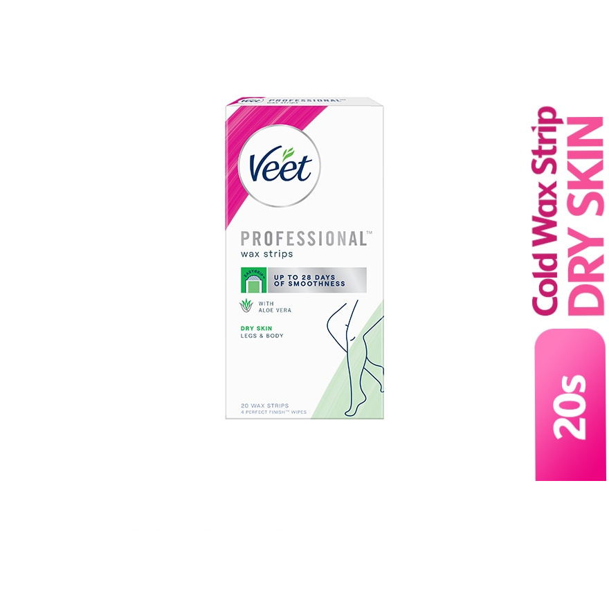 VEET Wax Strip Leg & Body Dry Skin 20s | Shopee Malaysia
