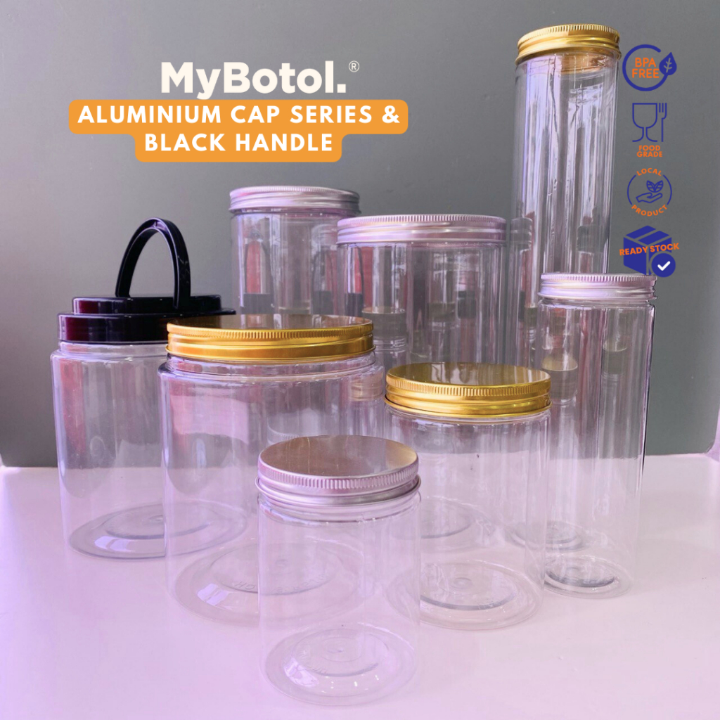 [mybotol] BALANG PLASTIK ALUMINIUM CAP | PLASTIC JAR | COOKIES BISCUITS ...