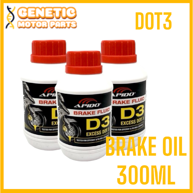 BRAKE OIL MINYAK BRAKE DOT3 MOTOCYCLE BRAKE FLUID DOT3 300ML. | Shopee ...