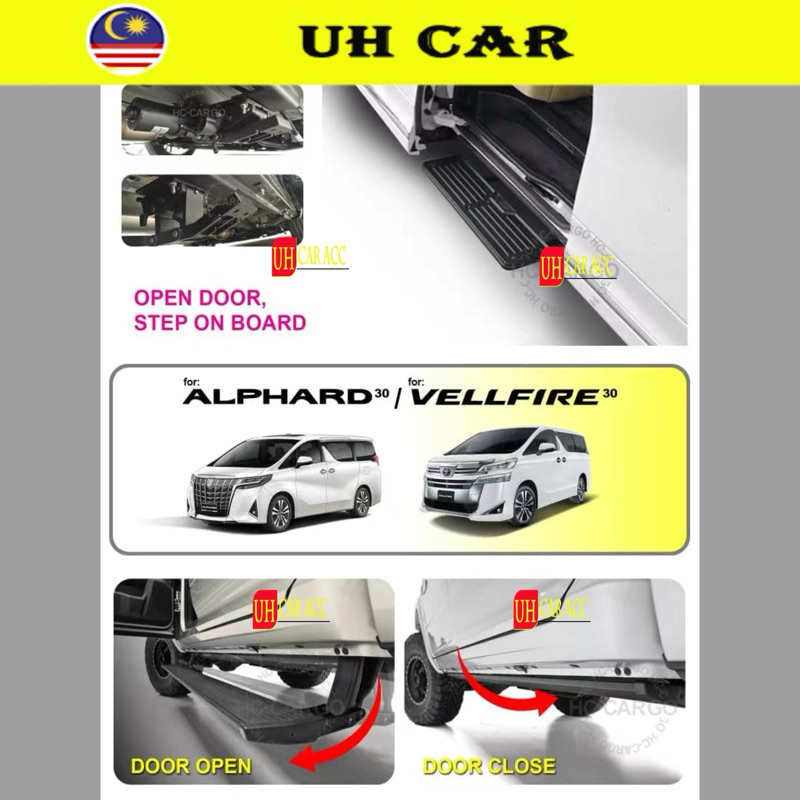 (AUTO) Toyota Vellfire Alphard AGH30 2015-2023 Auto Power Running Board ...