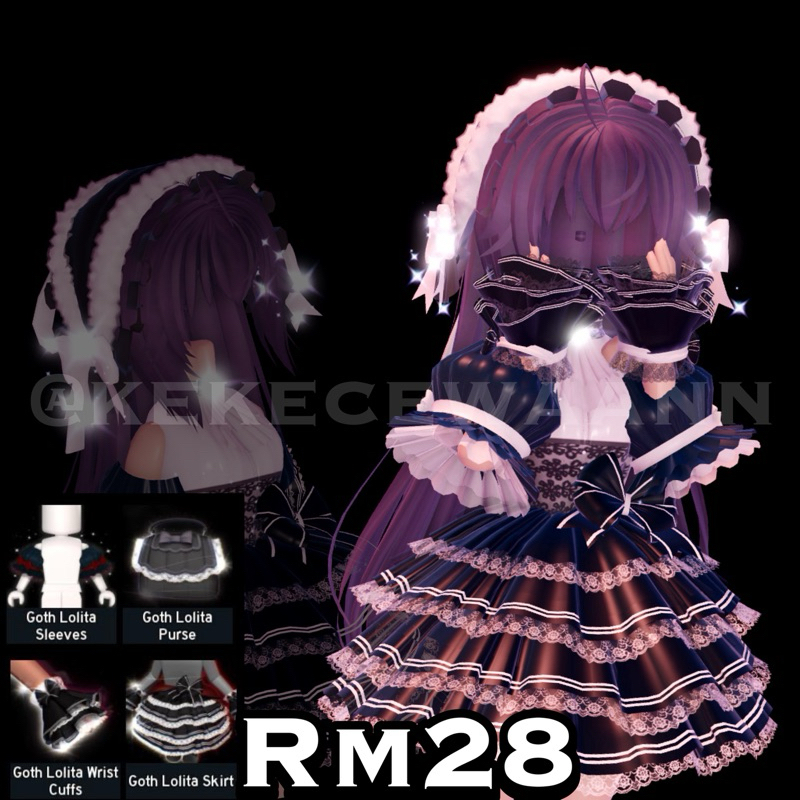 Goth Lolita Set [Royale High] | Shopee Malaysia