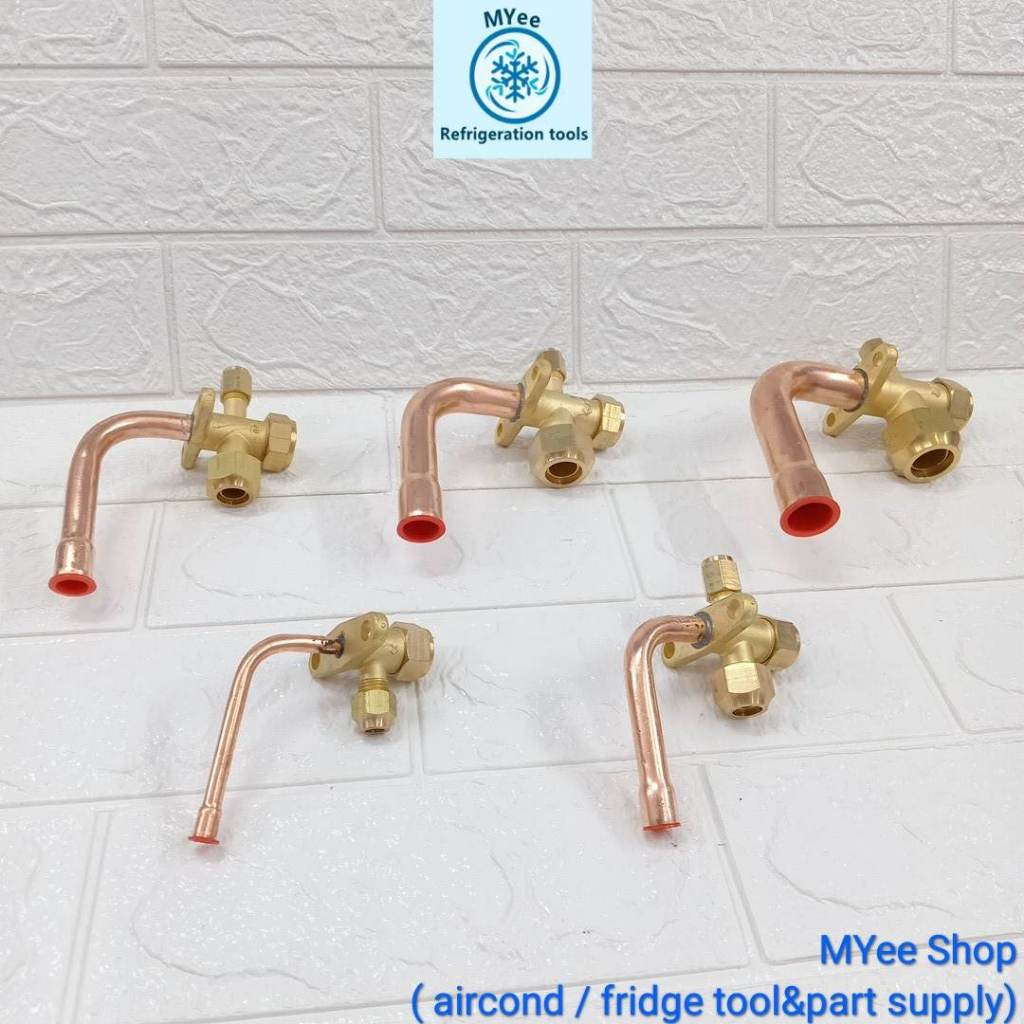 aircond outdoor service valve alanki nut connector pipe gas refill ...