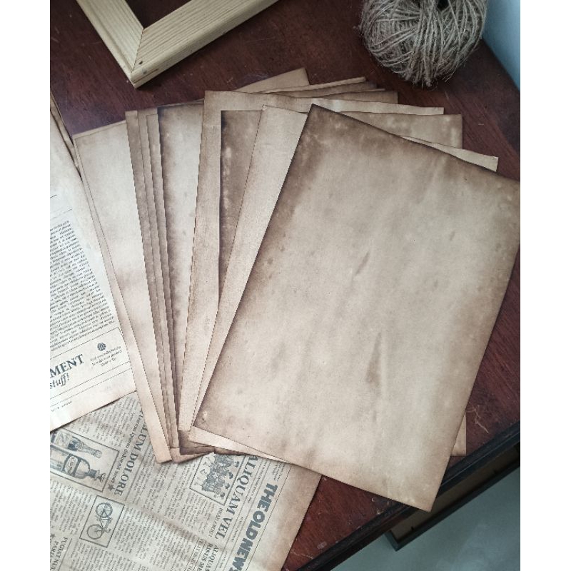 Handmade 10 Sheets A4 100% Handmade Vintage paper+2 Metre HempRope+5 ...