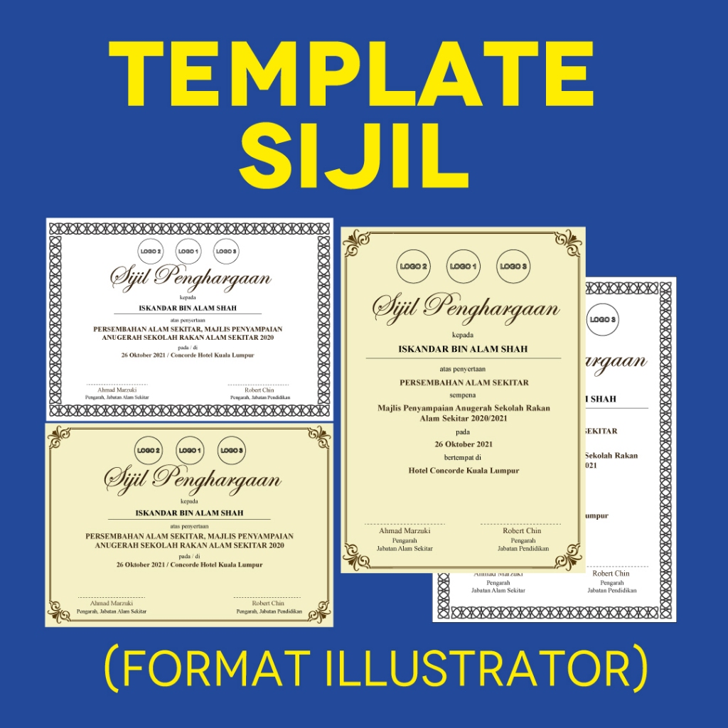 Template Sjil Dalam Format Illustrator | Shopee Malaysia