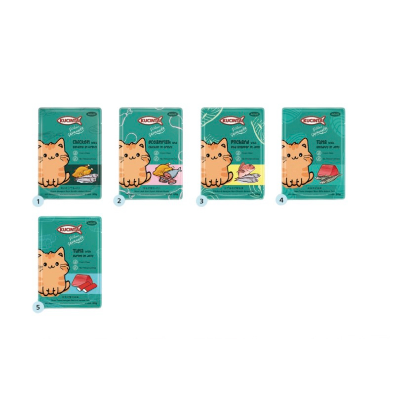 Kucinta Pouch Wet Food Pet Food 80g / Makanan Basah Kucing | Shopee ...
