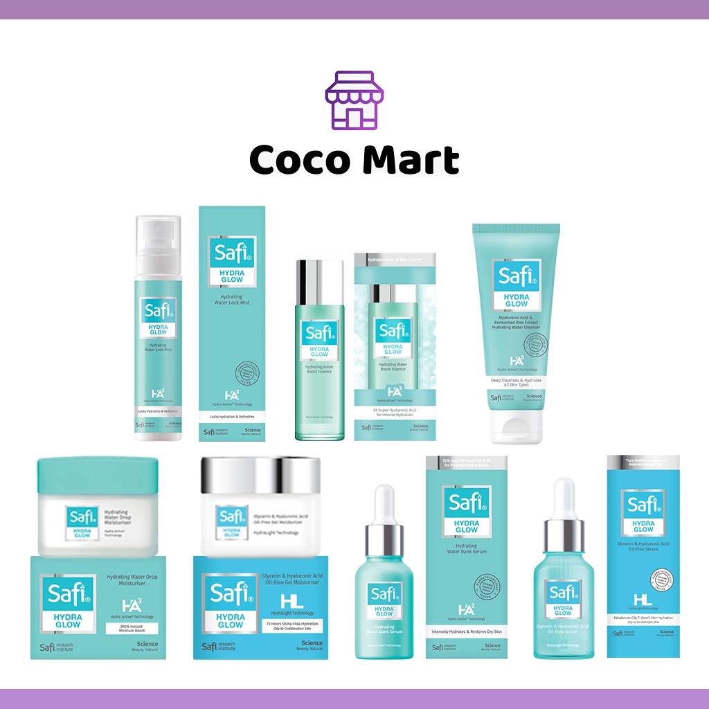 Safi Hydra Glow Skincare (Cleanser/Essence/Serum/Moisturiser) | Shopee ...