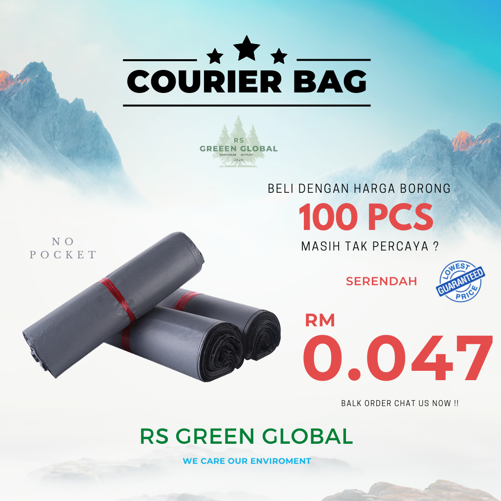 [100pcs] Factory Courier / Parcel Bag Packaging Plastic With No Pocket ...