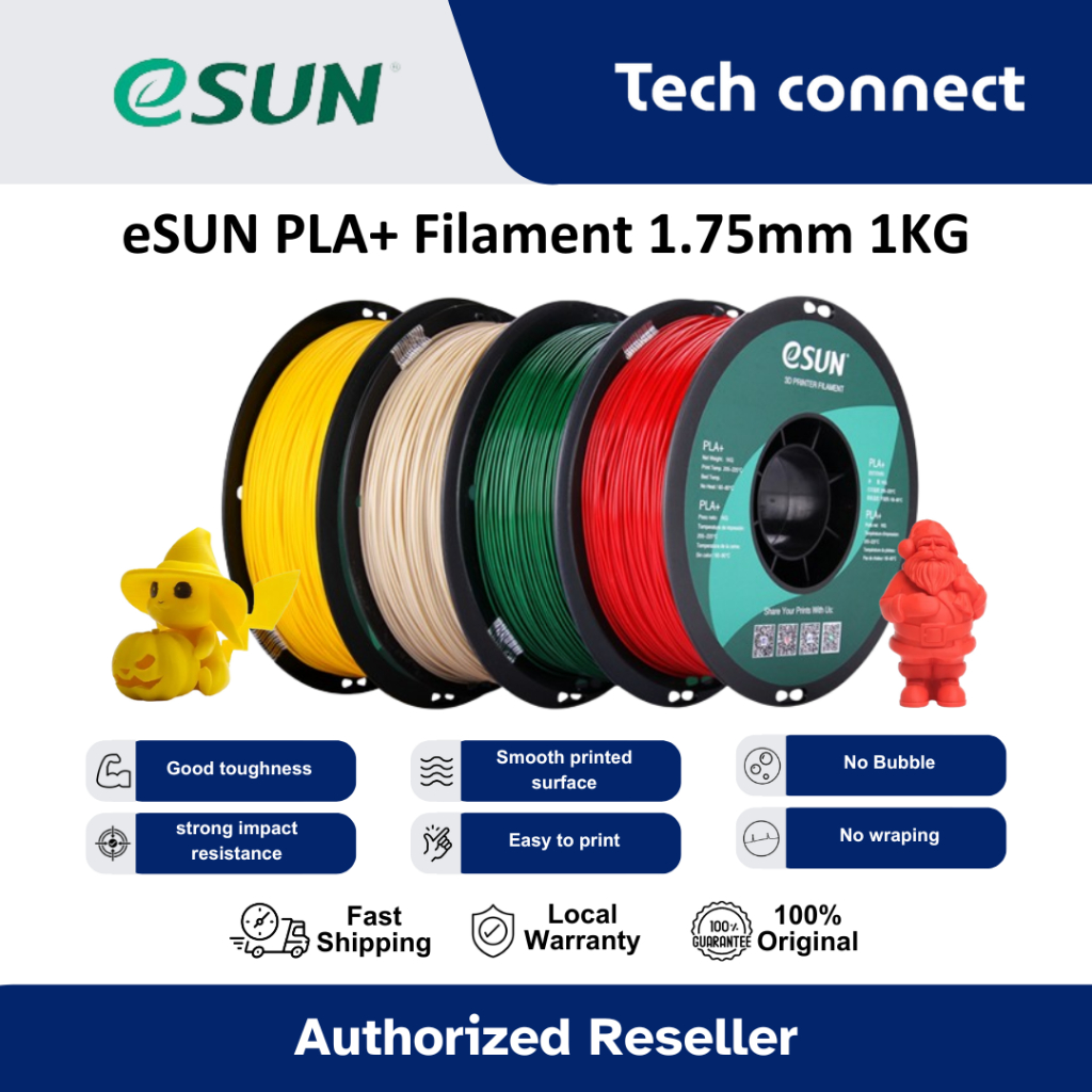 eSUN PLA+ Filaments 1.75mm 1KG Solid Colours Series/ FDM 3D Printers ...