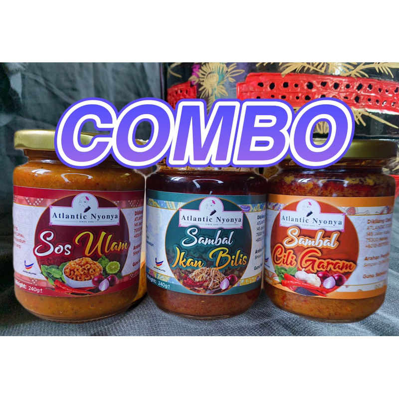 [COMBO]SET OF 3 [Nyonya Sambal] Sambal Ikan Bilis | Sambal Cili Garam ...