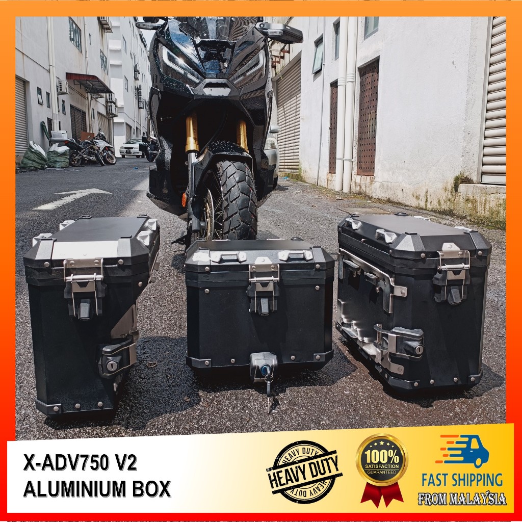 HONDA XADV750 PREMIUM QUALITY ALUMINIUM BOX SIDE PANNIER TOP BOX ...