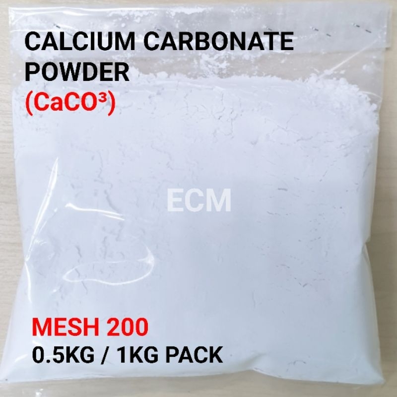 CALCIUM CARBONATE POWDER 200CC (SMALL PACK) CaCO3 White Powder | Shopee ...