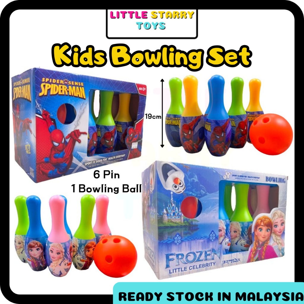 Ready Stock !!! KIDS ACTIVITI BOWLING TOYS PLAY SET FROZEN SPIDERMAN ...