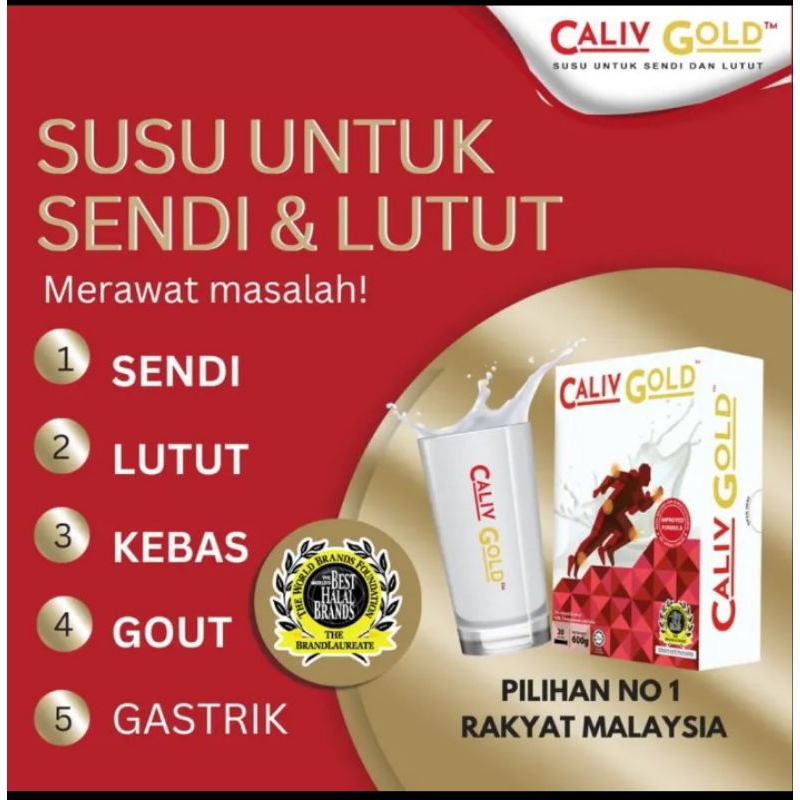 Caliv gold susu untuk sendi dan tulang + free gift | Shopee Malaysia