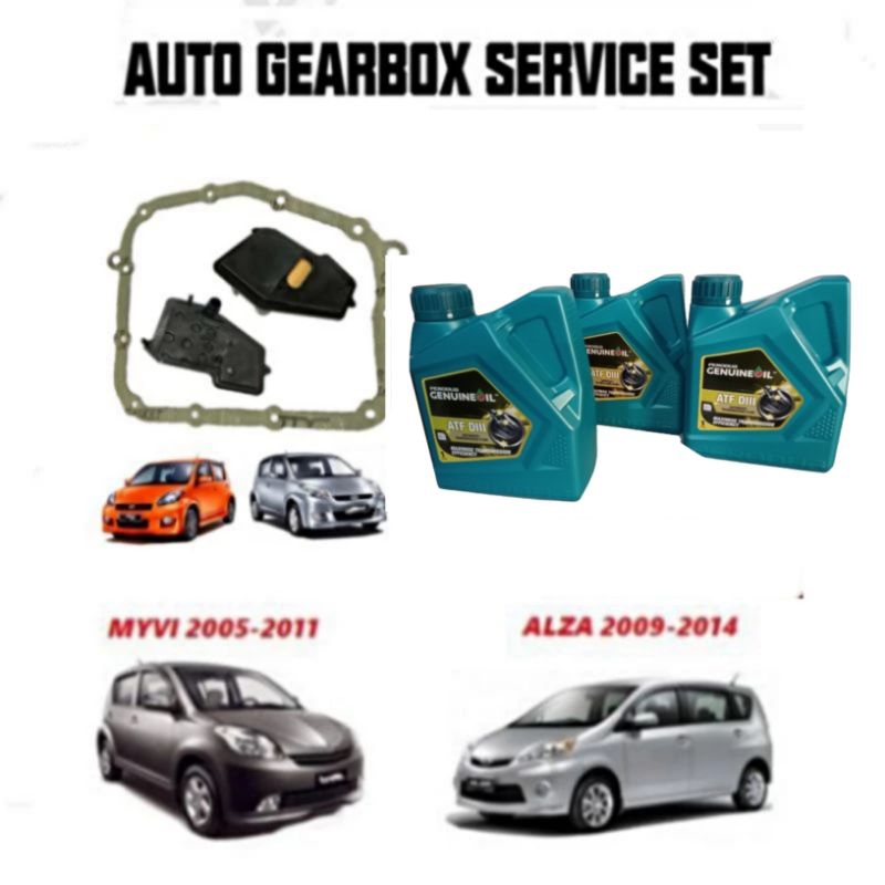 GENUINE PERODUA ATF DIII (Blue-20001x3units)+SET AUTO FILTER 35303 ...