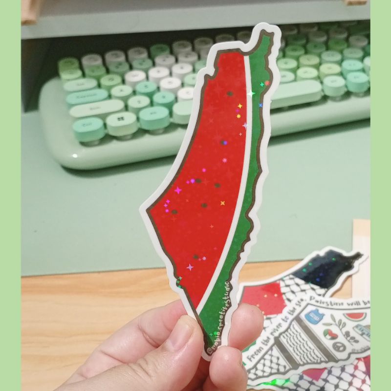 PALESTINE Map Sticker (PP Hologram/Waterproof) | Shopee Malaysia