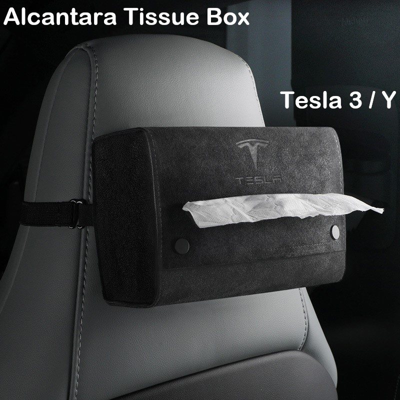 Tesla Alcantara Tissue Box Model 3 2024 Highland Model Y Car Interior ...