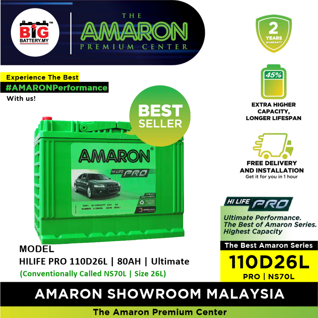 [Professional Replacement] 110D26L | NS70L | AMARON PRO | Lexus Toyota ...