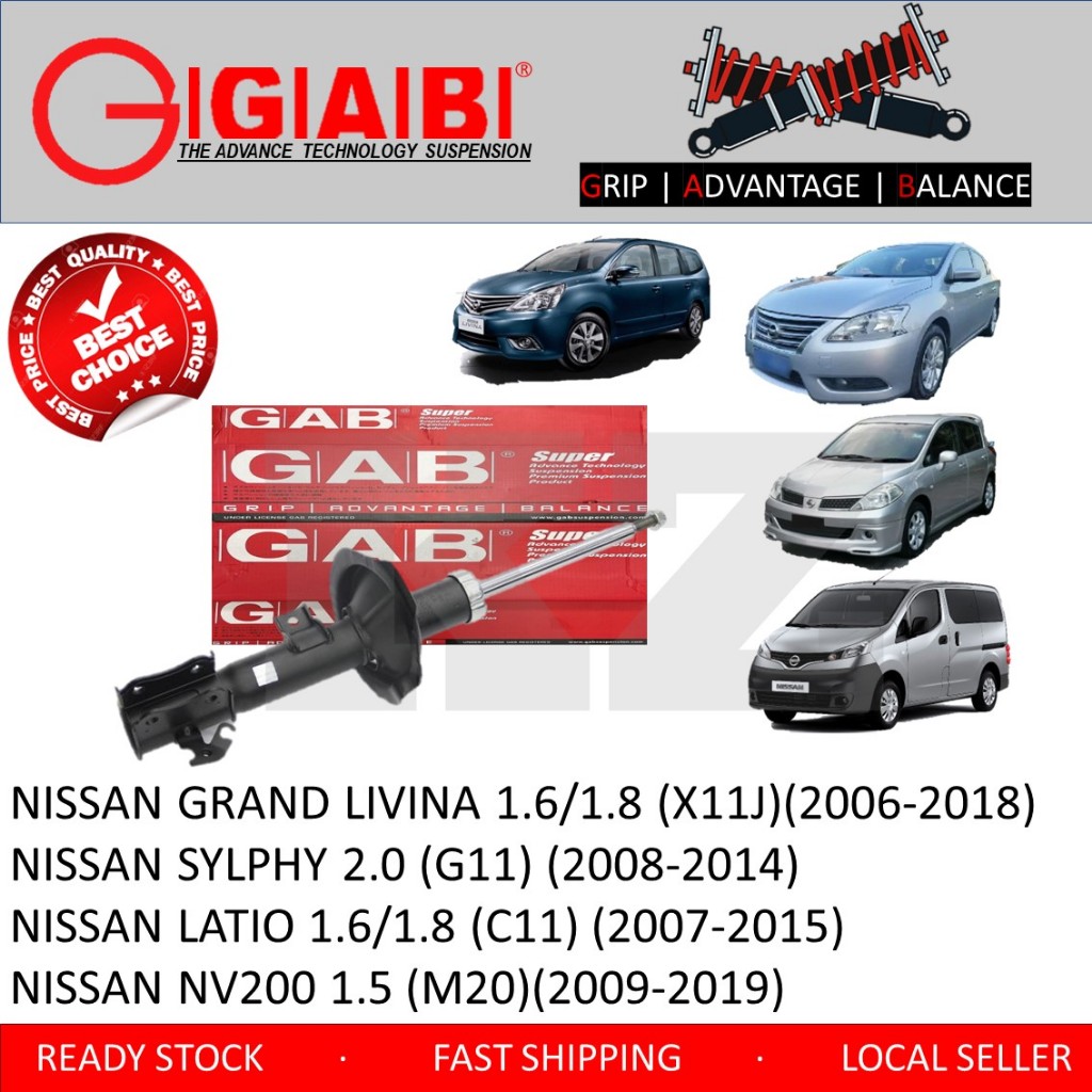 ORIGINAL GAB SUPER FRONT ABSORBER / REAR ABSORBER - NISSAN GRAND LIVINA ...