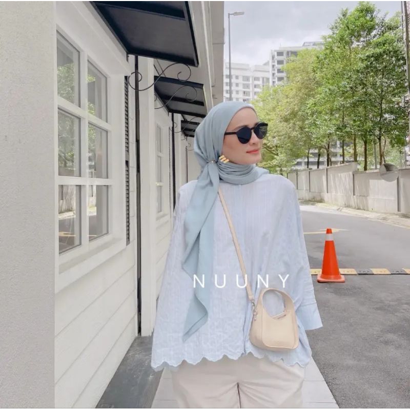 Izara Sulam Top | Baggy Blouse | Blouse sulam | Cotton Sulam | Baggy ...