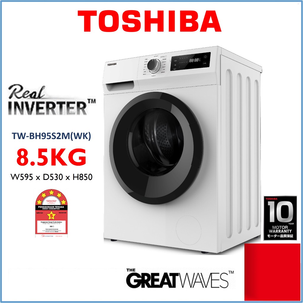 Toshiba BH85S2M 7.5KG / BH95S2M 8.5KG / BL115A2M 10.5KG / Sharp 7KG ESFX7APG Front Load Washing ...