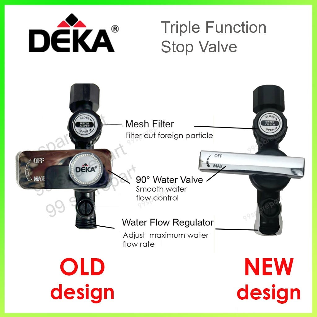 DEKA Original Stop Valve for Instant Water Heater (Triple Function ...