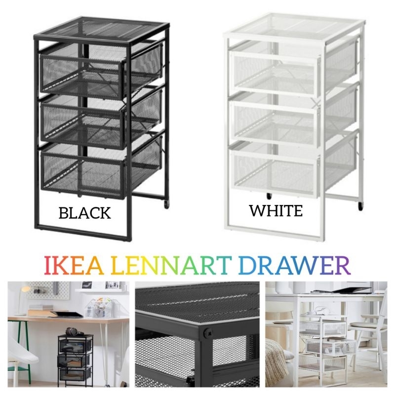 💥READY STOCK💥IKEA LENNART DRAWER WHITE/BLACK | Shopee Malaysia