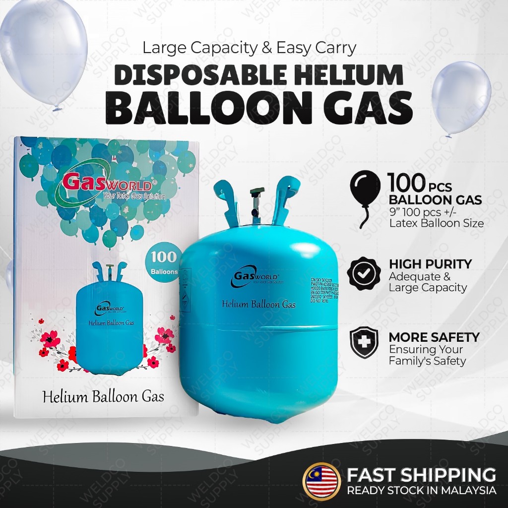 [READY STOCK] Party Disposable Helium Balloon Gas Cylinder/Parti Helium ...