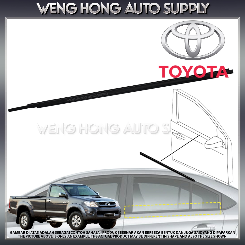 Toyota Hilux Vigo KUN25 KUN26 Single Cab Door Glass Moulding Outer ...
