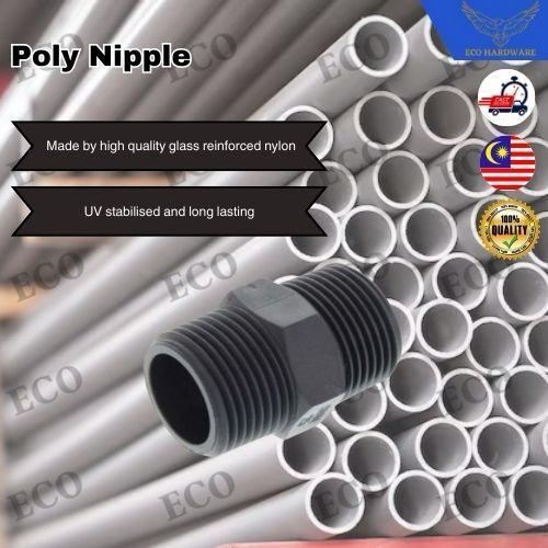 PP Compression HDPE Poly Nipple (PN16) (1/2", 3/4" & 1") 15mm 20mm 25mm ...