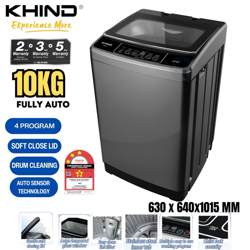 KHIND 8KG | 10KG | 12KG FULLY AUTO WASHING MACHINE TOP LOADING WM80A ...
