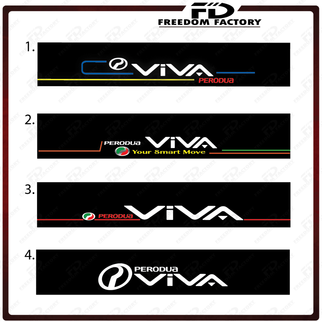 PERODUA VIVA 660 850 Front Windshield Sticker / Sticker Tampal Cermin ...
