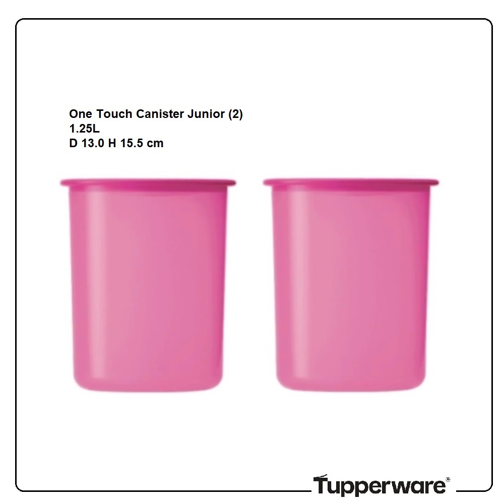 Tupperware One Touch Canister Junior (2) 1.25L | Shopee Malaysia