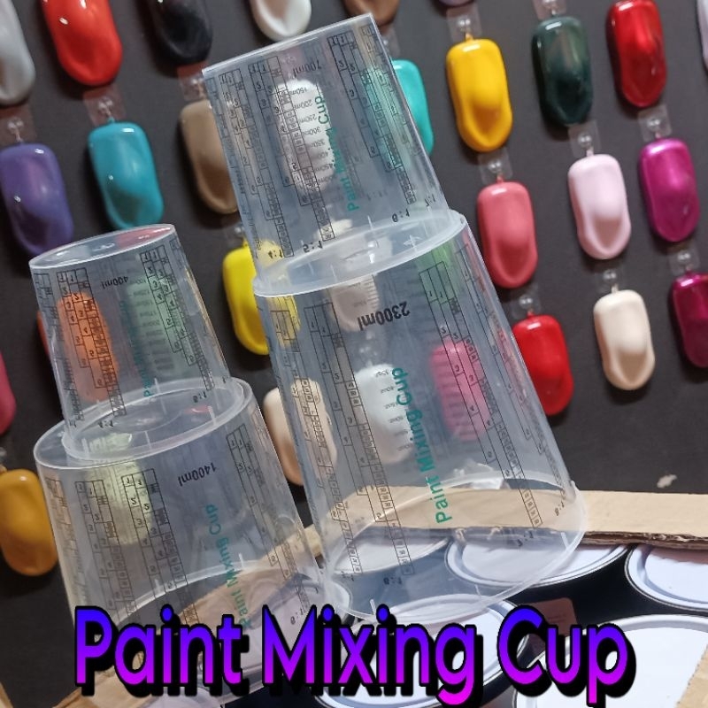 Paint Mixing Cup [300ML, 700ML, 1100ML, 1900ML] Paint Mixing, Clear ...