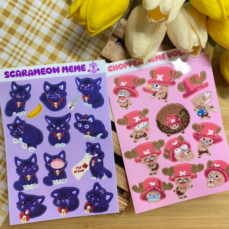 Scarameow Meme Sticker Sheet | mekkiestudio🌱 | Shopee Malaysia