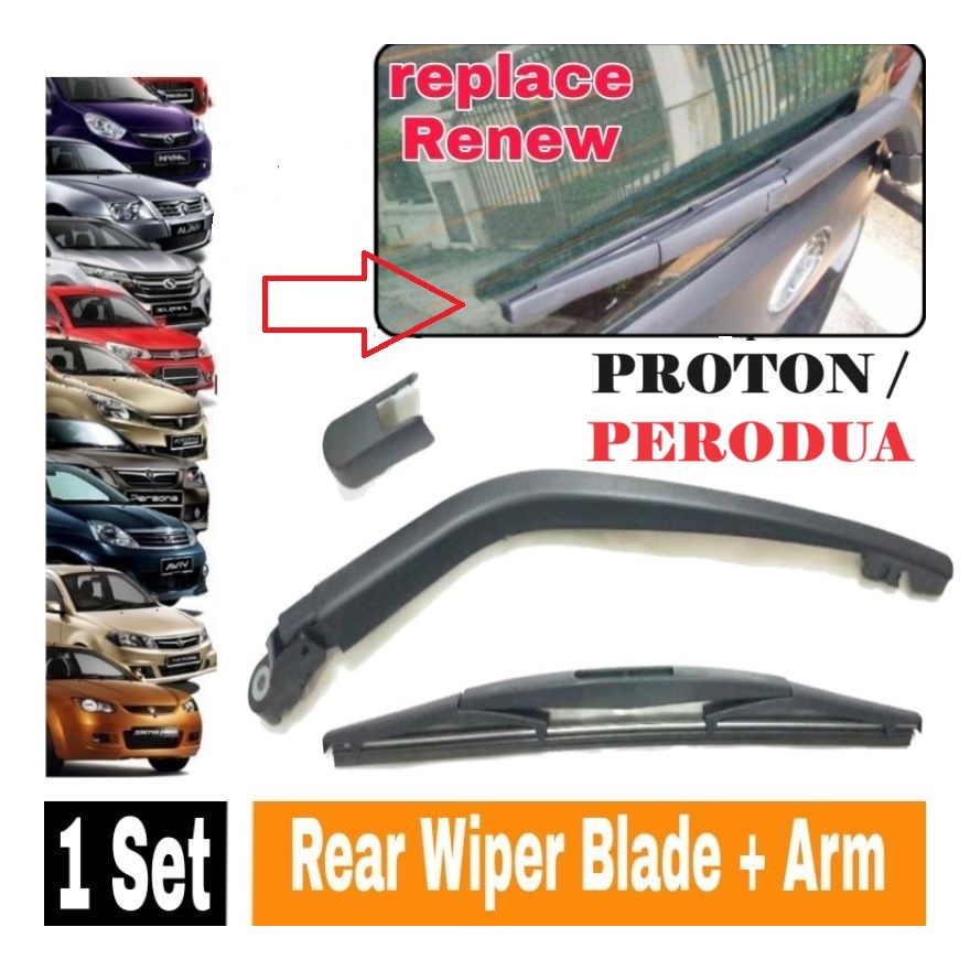 Myvi Viva Axia Kenari Kelisa Exora Car Rear Wiper Arm Wiper Blade ...