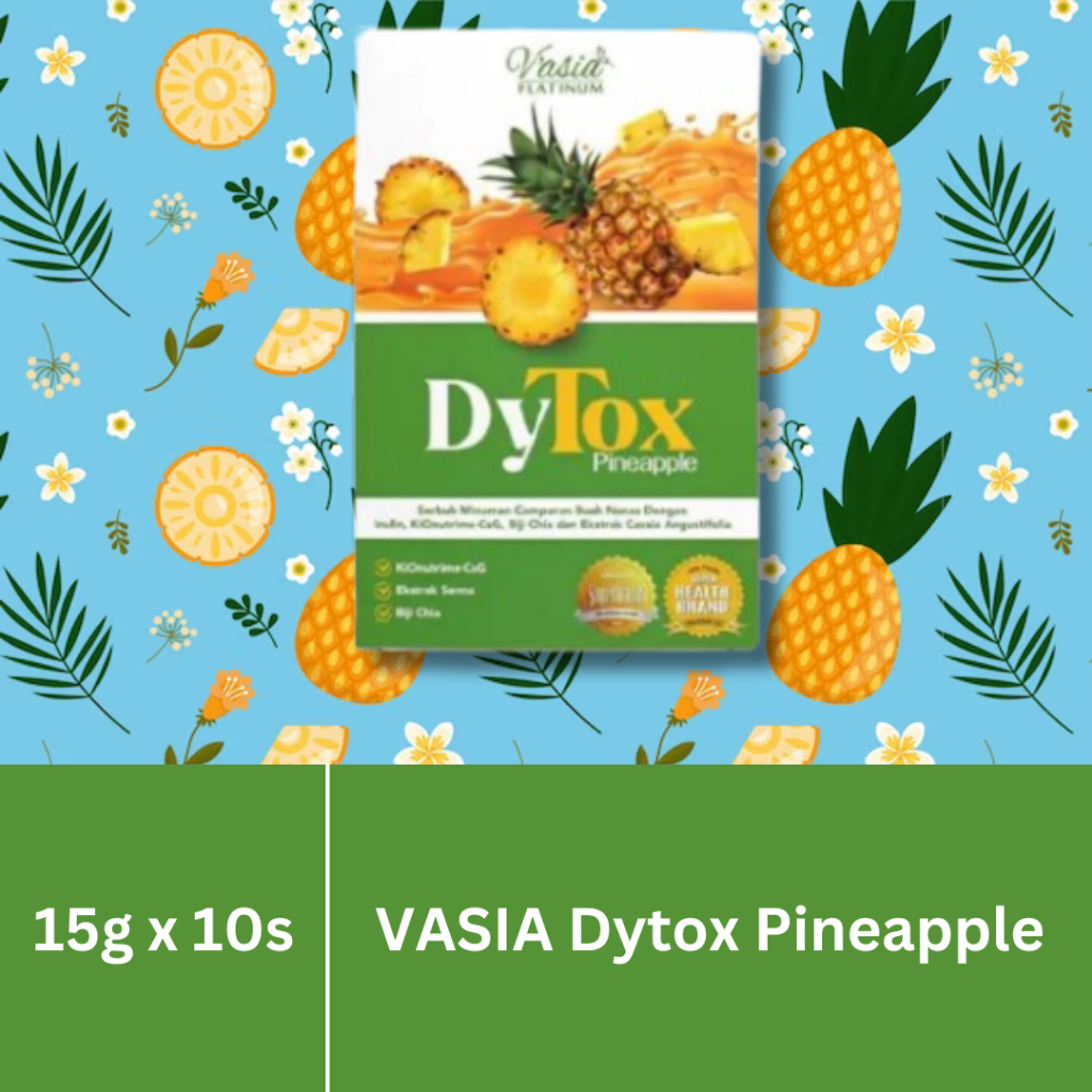 Vasia Dytox Pineapple (10 sachets x 15g) Detox with Inulin KiOnutrime ...