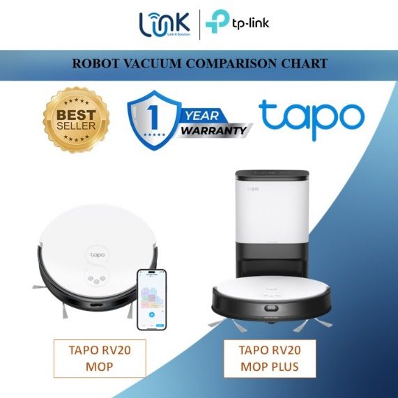 TP-Link Tapo RV20 Mop/RV20 Mop Plus Magslim Lidar Navigation Robot ...