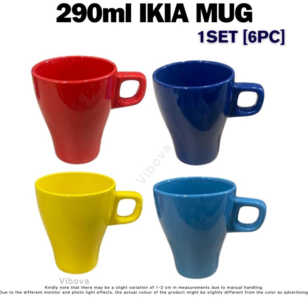 ASOGA(SET OF 6) IKIA FARGRIK MUG/ Half dozen Mug IKIA 29cl 290ml Cawan ...