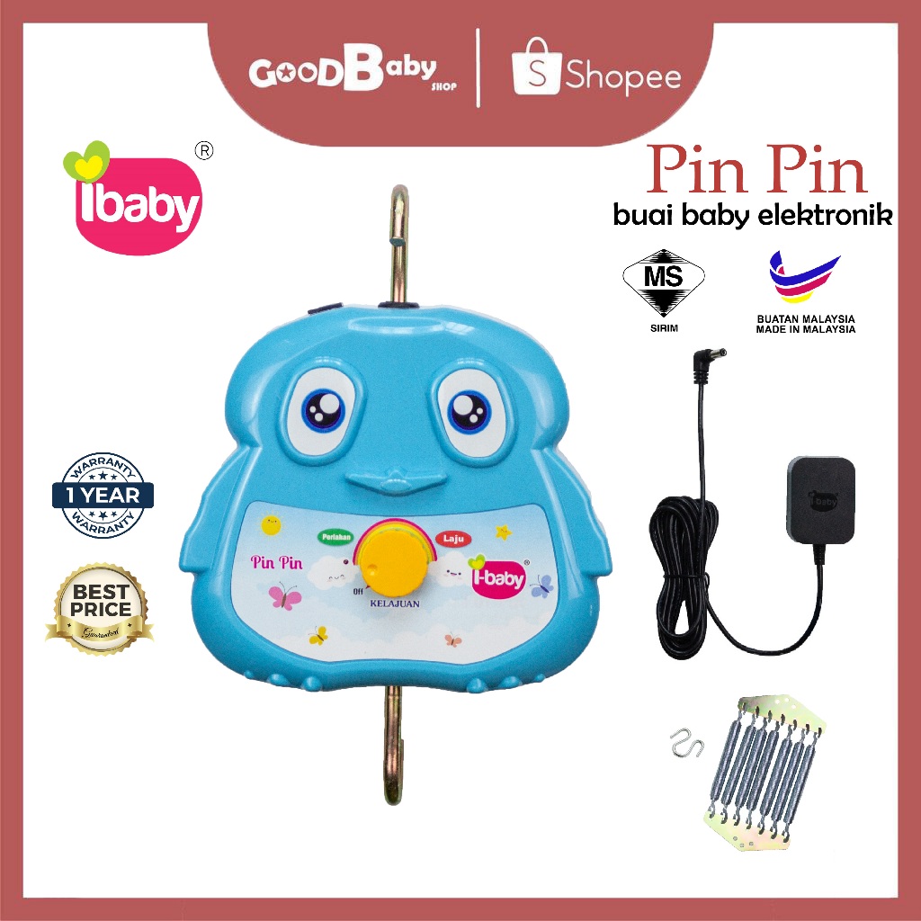 🔥PinPin Blue SIRIM BABY ELECTRONIC BABY CRADLE🔥 PinPin BUAIAN ELEKTRIK ...