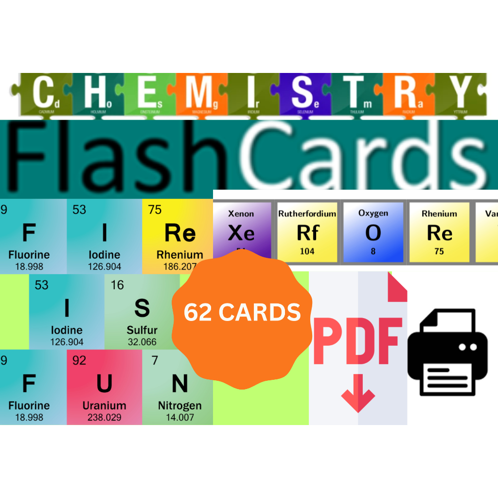 [PDF] CHEMISTRY PERIODIC TABLE FLASHCARDS [20 PAGES] | Shopee Malaysia