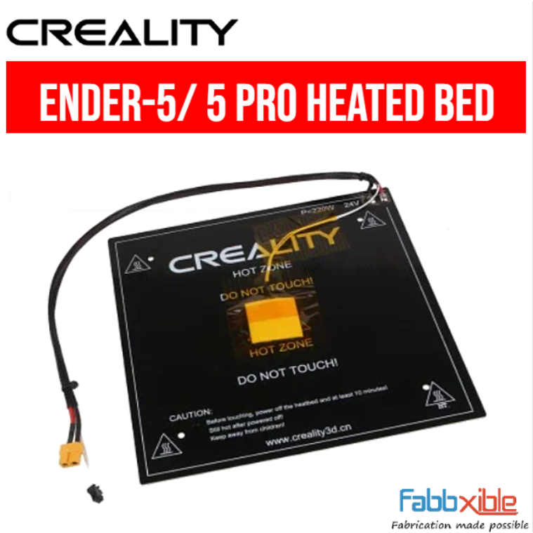 Creality Ender-5 / Ender-5 Pro 24V Aluminum Heated Bed (Thermistor & Heater Included) | Shopee ...