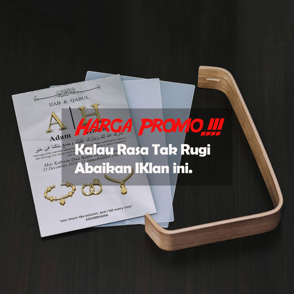 HANTARAN/MAHAR MAS KAHWIN ACRYLIC [minimalis konsep] bersama FRAME ...