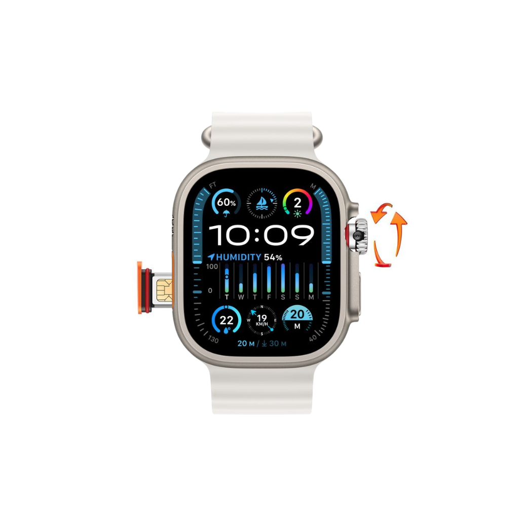 MAXWEAR A10 PRO / U21 Ultra 2 49mm Smart Watch Android SIM CARD ...
