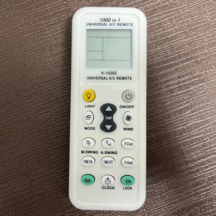 UNIVERSAL AIRCOND REMOTE CONTROL/REMOTE AIRCOND PELBAGAI JENAMA K-1028E ...