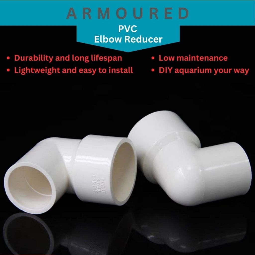 PVC Elbow Reducer Joint Connectors for Pipe Fitting DIY Aquarium Fish ...