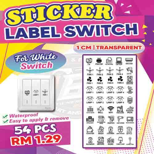 (54pcs) Sticker Label Suis, Switch Label Sticker | Shopee Malaysia
