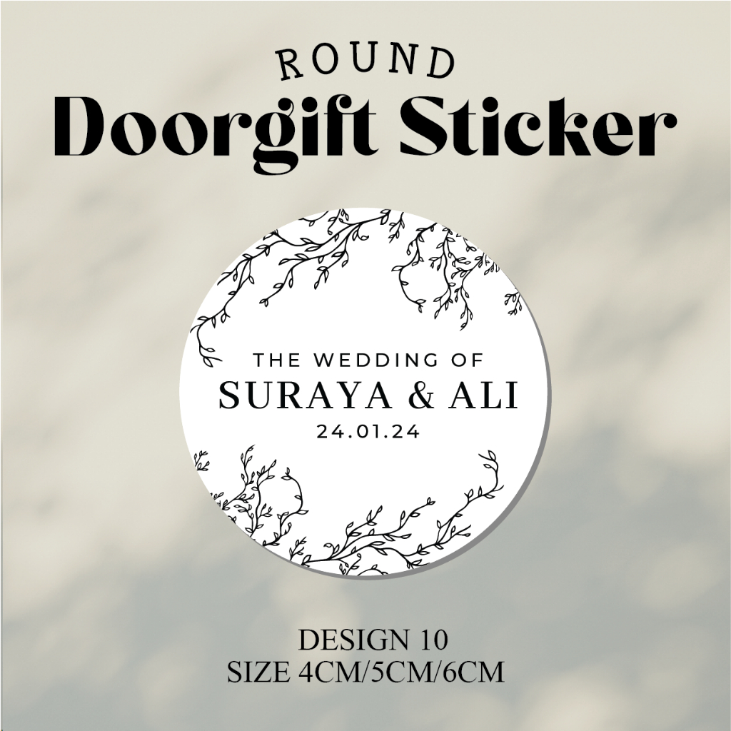 [STICKER] Minimalist Round Thank You Sticker Wedding Aqiqah Engagement ...
