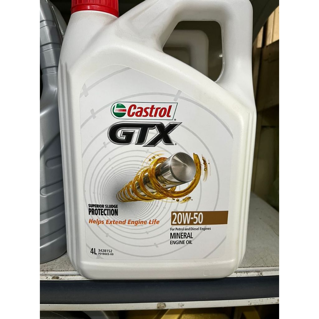 S2U Original Castrol 20W50 GTX Car Engine Oil 4Liter | Shopee Malaysia