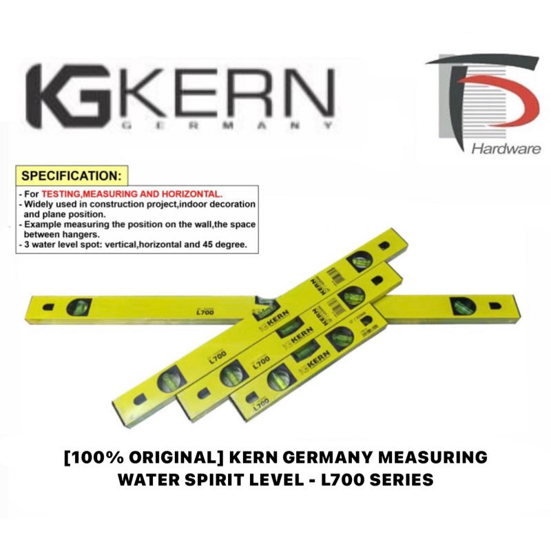 [100% ORIGINAL] KERN GERMANY MEASURING WATER SPIRIT LEVEL - L700 SERIES ...
