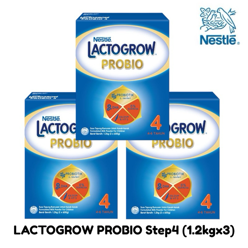 LACTOGROW PROBIO Step 4 1.2kg X 3 Boxes (Exp:01/2025) | Shopee Malaysia